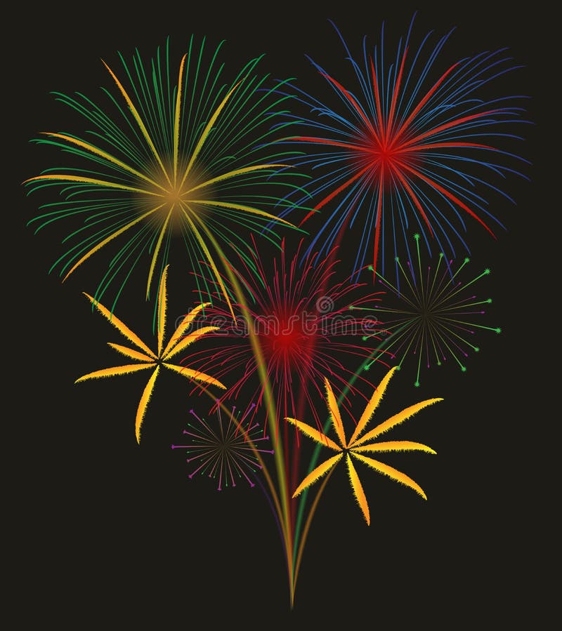 Fireworks vector stock vector. Illustration of firework - 36014104