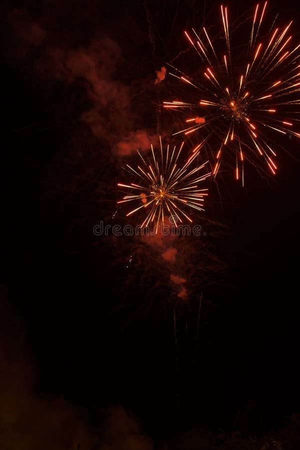 Fireworks Display Lights Up the Sky during Celebration Stock Photo ...