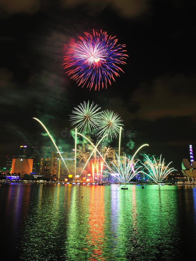 Fireworks Display during National Day Parade 2011 Editorial Image ...