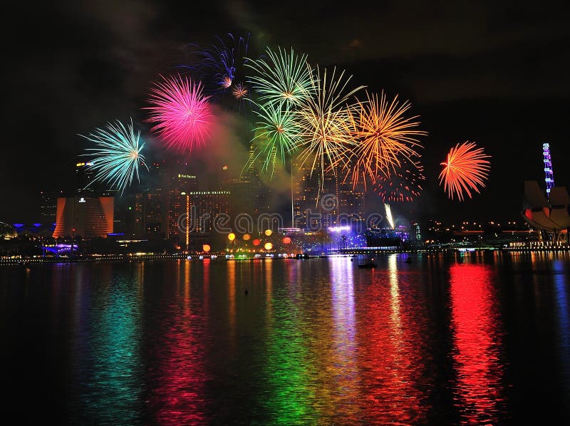 Fireworks Display during National Day Parade 2011 Editorial Photo ...