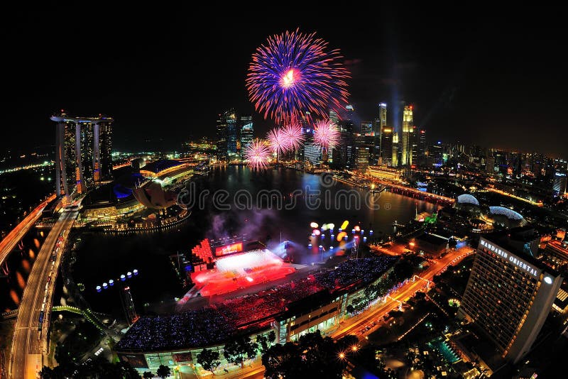 Fireworks Display during National Day Parade 2011 Editorial Photo ...