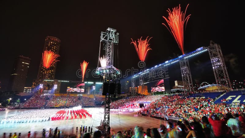 Fireworks Display during NDP 2010 Editorial Stock Image - Image of ...
