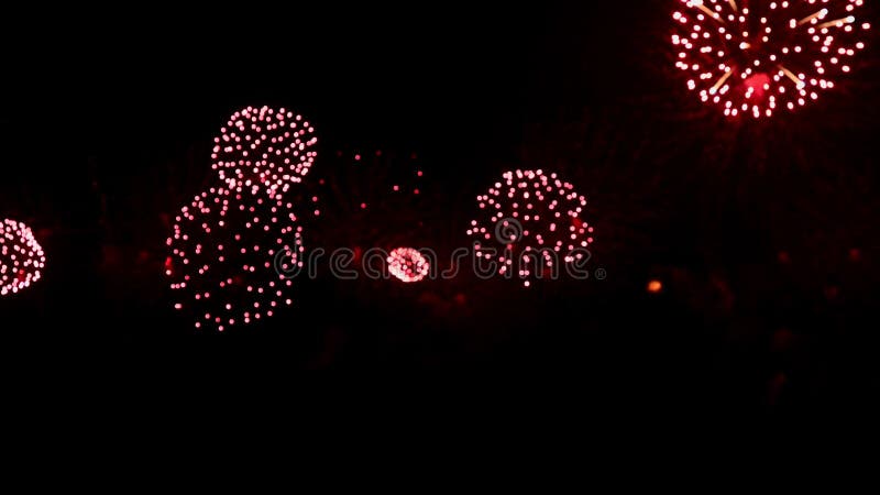 Fireworks Display in Night Sky Stock Video - Video of celebration ...