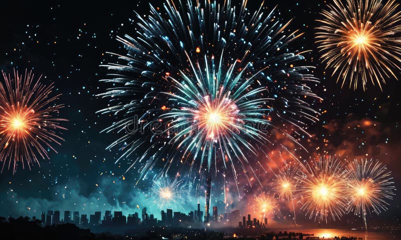 A Fireworks Display is Shown in the Image, with the Fireworks in ...