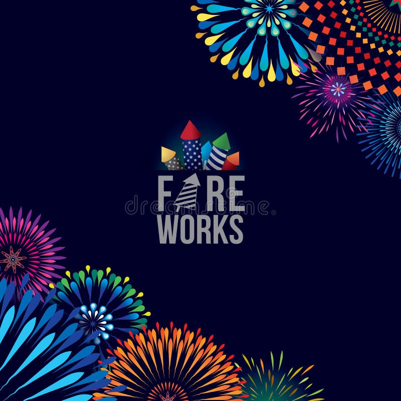 Fireworks display stock vector. Illustration of celebration - 70973052