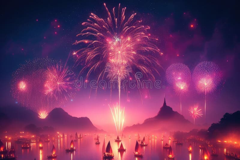 Fireworks on Diwali Festival in INDIA. Stock Image - Image of travel ...