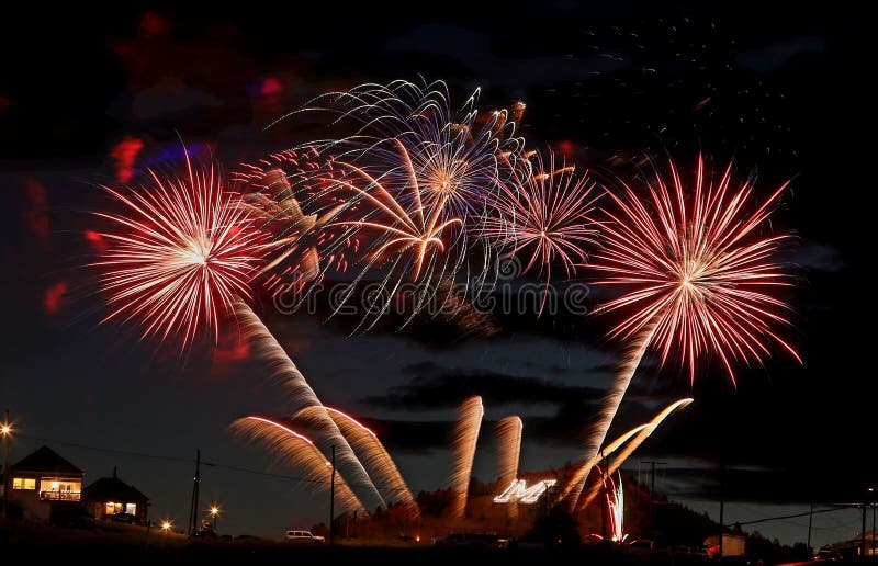 Fireworks Erupt in a Vibrant Cascade Above the “M” of Butte, Montana ...
