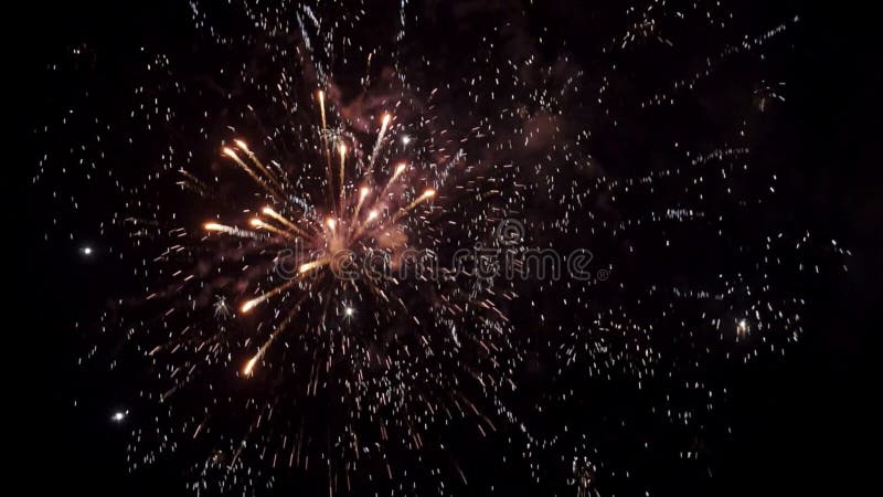 Fireworks Explode in the Night Sky Stock Footage - Video of explosion ...