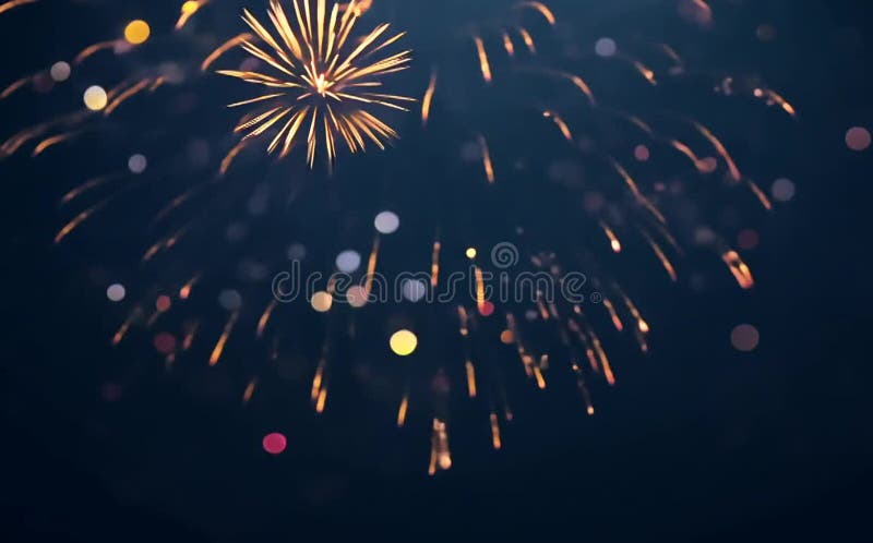 Fireworks Explode in the Night Sky, Creating a Beautiful Display of ...