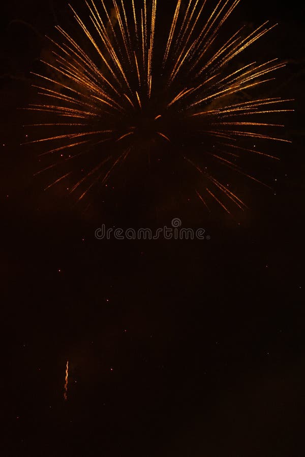 Fireworks Exploding Behind a Wall of Smoke Stock Image - Image of bang ...