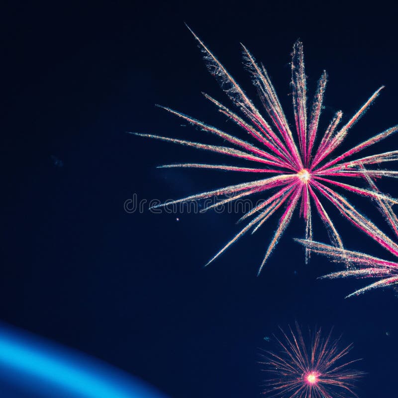Fireworks Exploding during Celebration. AI Image Stock Illustration ...