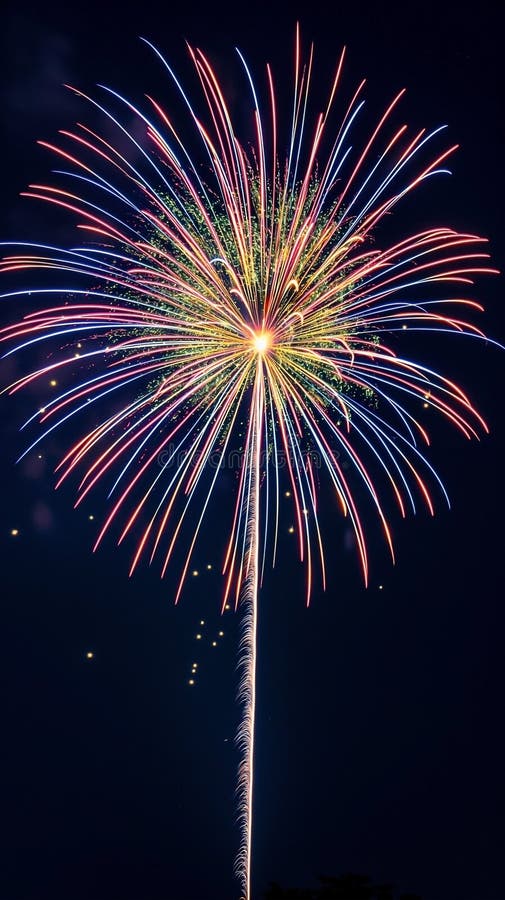 Fireworks Exploding on a Dark Sky Fireworks on Black Background ...