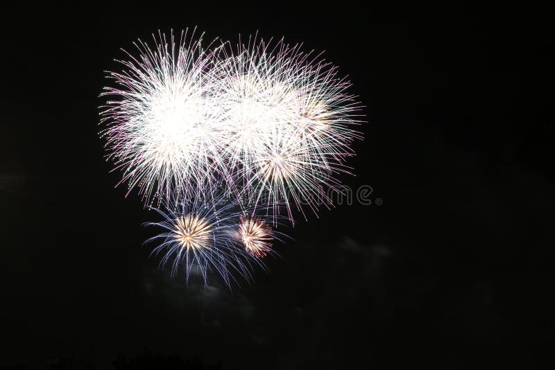 Fireworks Exploding during a Fireworks Festivaal Stock Image - Image of ...