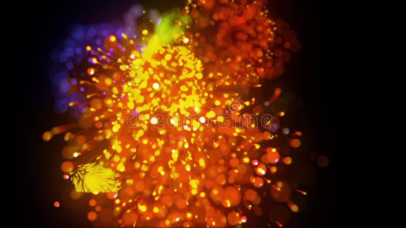 Fireworks Exploding Happy New Year Celebrate Background 5 Stock Video ...