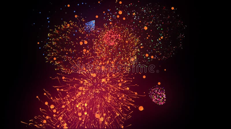 Fireworks Exploding Happy New Year Celebrate Background 4 Stock Video ...