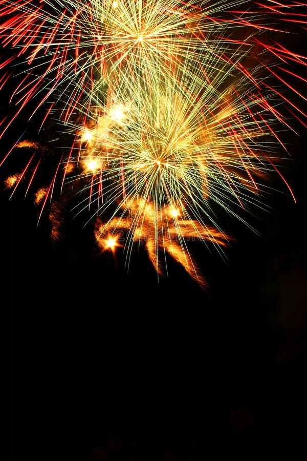 Fireworks Exploding at Night Stock Photo - Image of night, colorful ...
