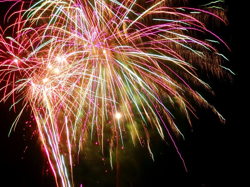 Fireworks Exploding in the Night Sky Stock Image - Image of divali ...