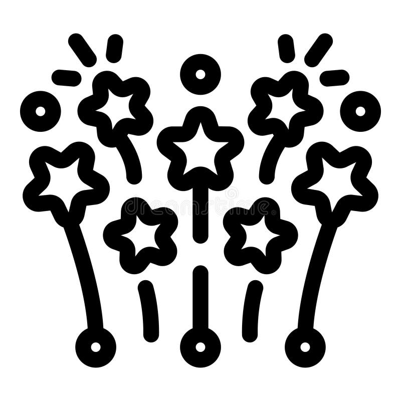 Fireworks Exploding in the Night Sky with Bright Stars Stock ...