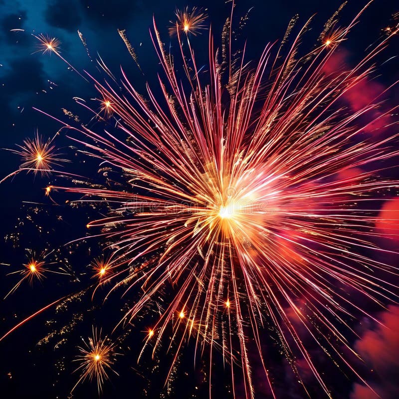 Fireworks stock illustration. Illustration of exploding - 312722357