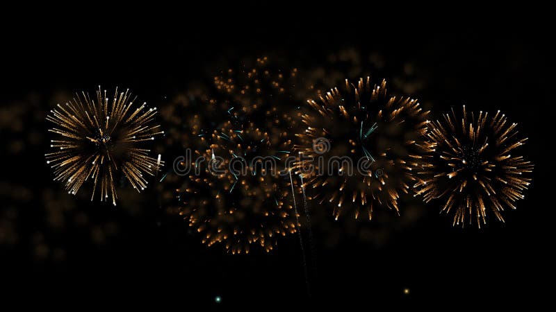 Fireworks Explosion on Black Background Stock Video - Video of festive ...