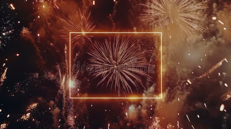 Fireworks Extravaganza Illuminated Night Sky Celebration with Dynamic ...