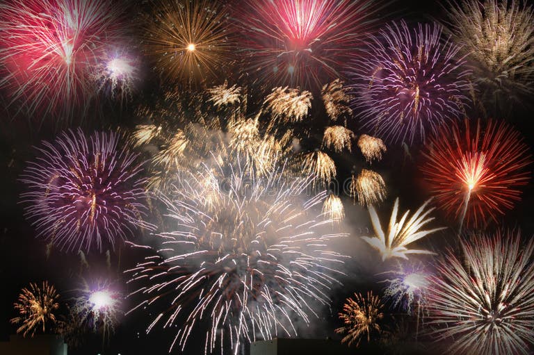 Fireworks finale stock photo. Image of festival, golden - 936620