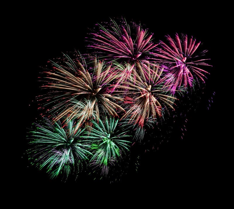 Mix Fireworks or Firecracker in Heart Shape. Stock Image - Image of ...