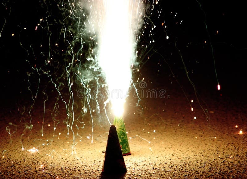 Fireworks or Firecrackers during Diwali or Christmas Festival Stock ...