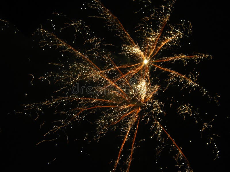Fireworks with fired stars stock photo. Image of rose - 57732276