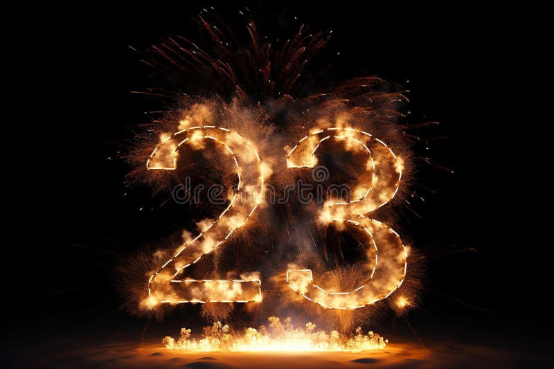 Fireworks Forming the Numbers 2023 Perfect for Stock Illustration ...