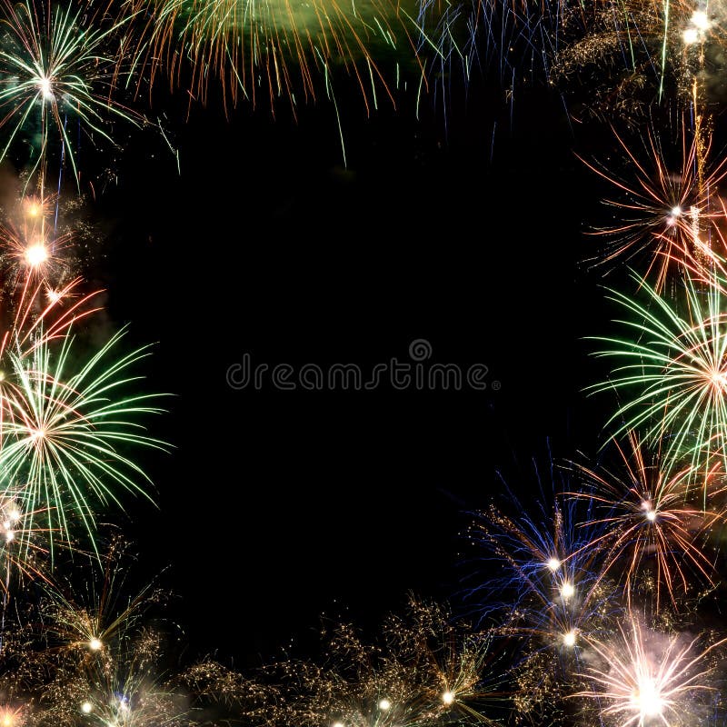 Fireworks frame stock photo. Image of light, fire, illuminated - 5658462