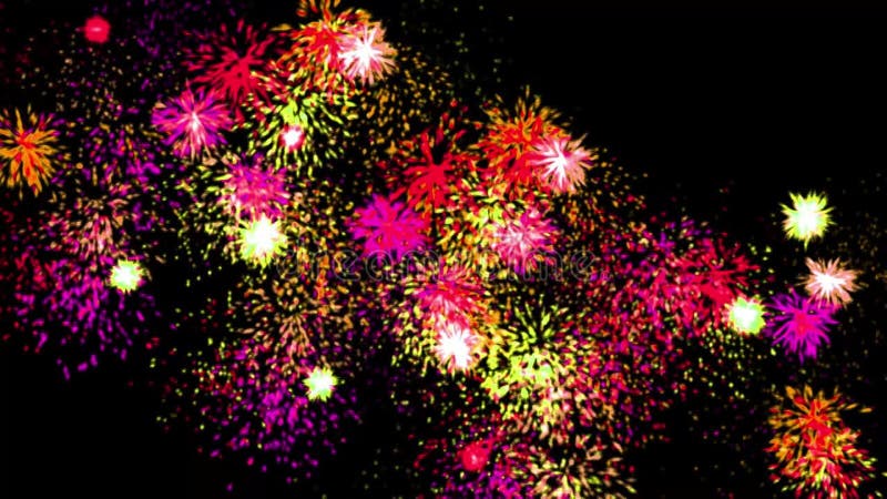 Fireworks Glitter Particles Animation Motion Graphics Stock Video ...