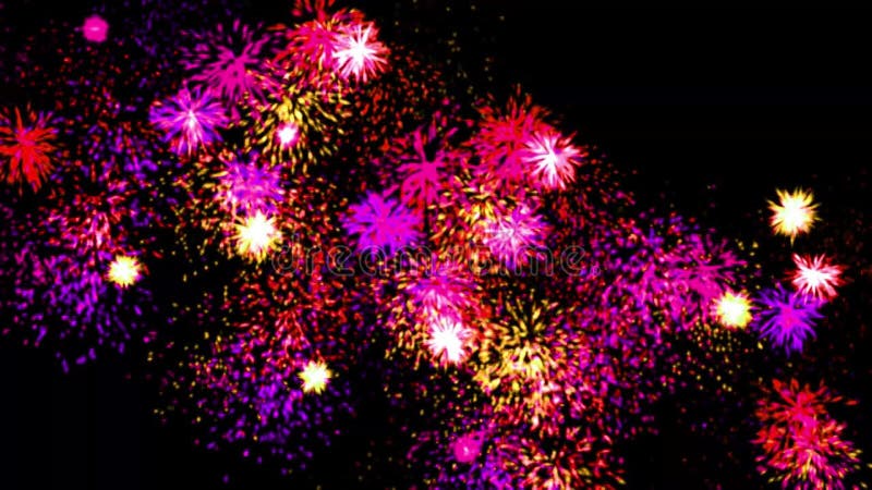 Fireworks Glitter Particles Animation Motion Graphics Stock Video ...
