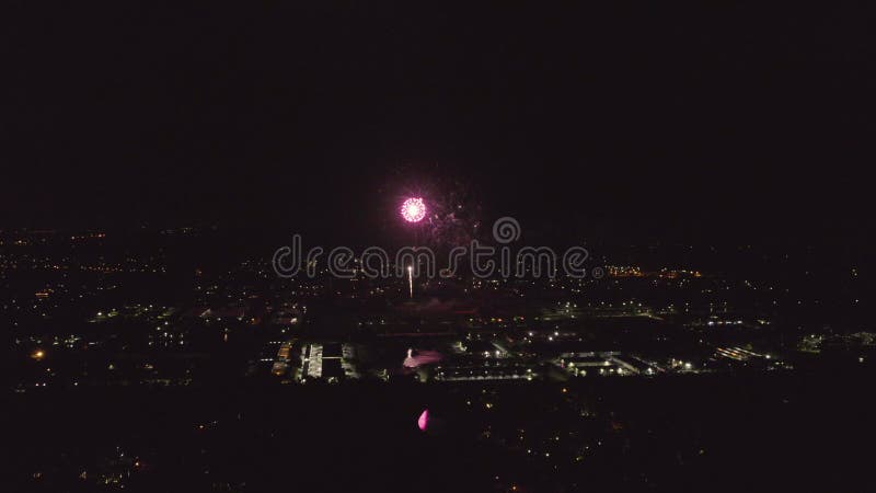 Fireworks Glowing in the Dark Night Sky Stock Footage - Video of party ...