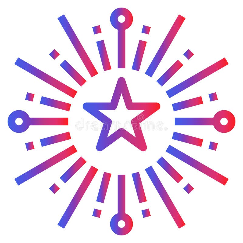 Fireworks Gradient Icon Vector Stock Vector - Illustration of ...