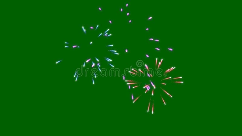 Fireworks on the Green Screen Stock Footage - Video of celebration ...