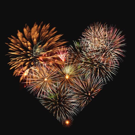 Fireworks heart stock photo. Image of pattern, july, explosion - 28442722