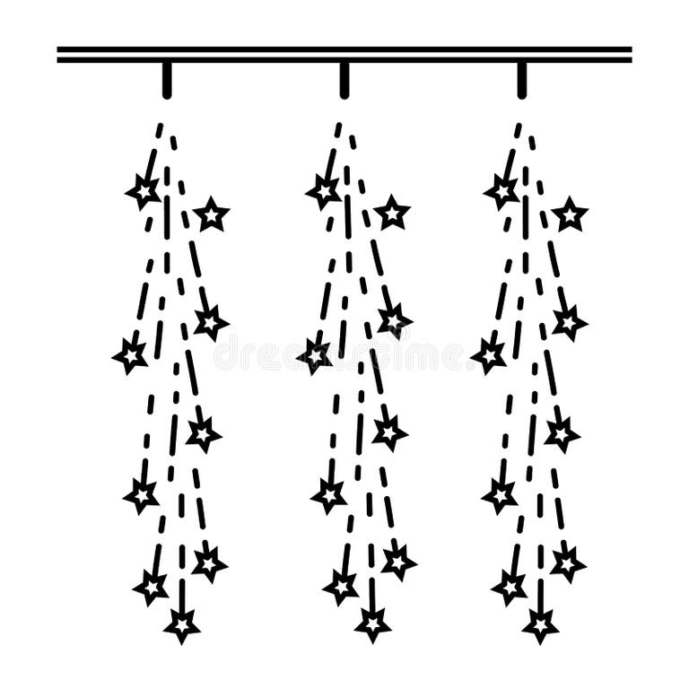 Fireworks Icon. Firefall with Stars, Sparkles. Linear Vector Icon ...