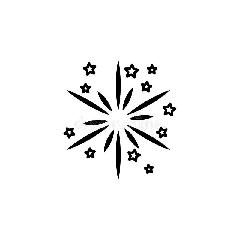 Fireworks Icon Vector, Filled Flat Sign, Solid Pictogram Isolated on ...