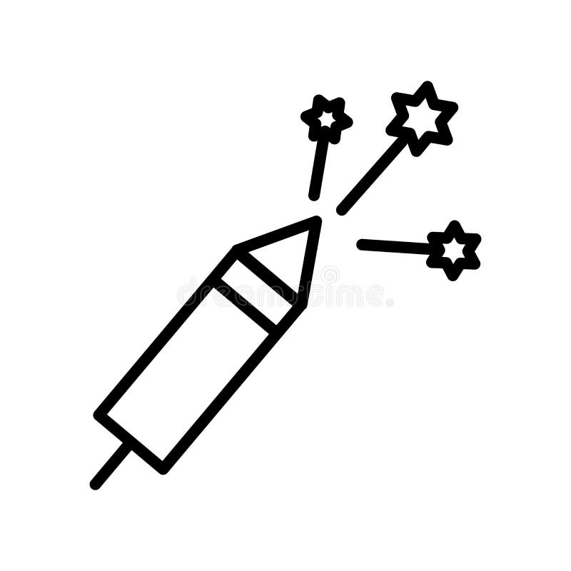 Fireworks Icon Vector Isolated on White Background, Fireworks Sign ...