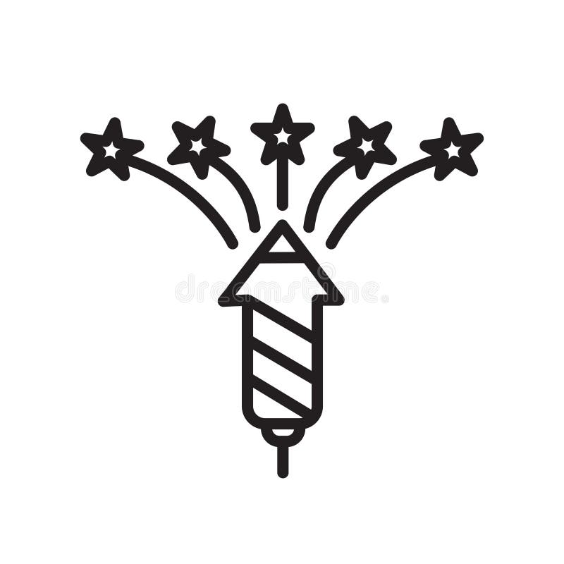 Fireworks Icon Vector Sign and Symbol Isolated on White Background ...