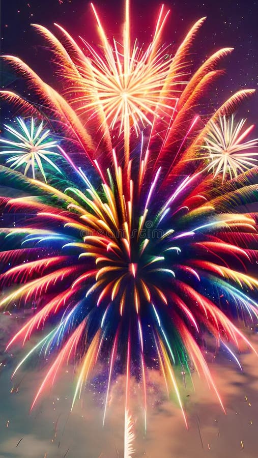 Fireworks Illustration Artificial Intelligence Artwork Generated Stock ...