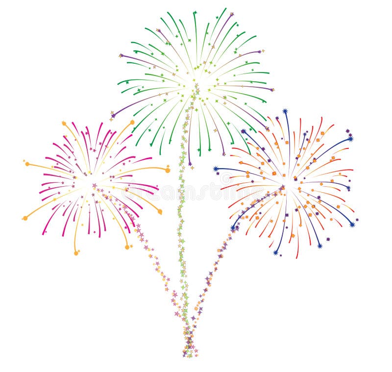 Fireworks vector stock vector. Illustration of firework - 36014104