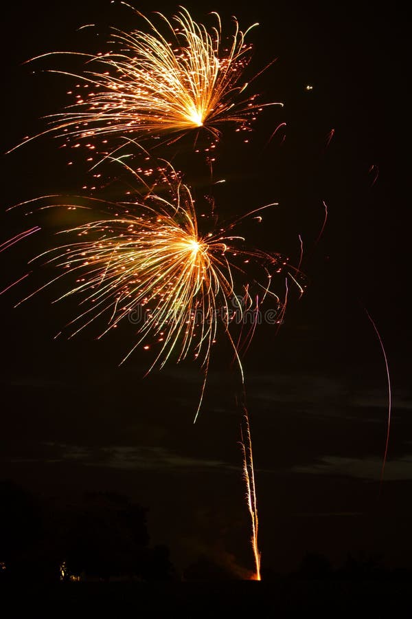 Backyard Fireworks stock image. Image of fire, rockets - 120553269