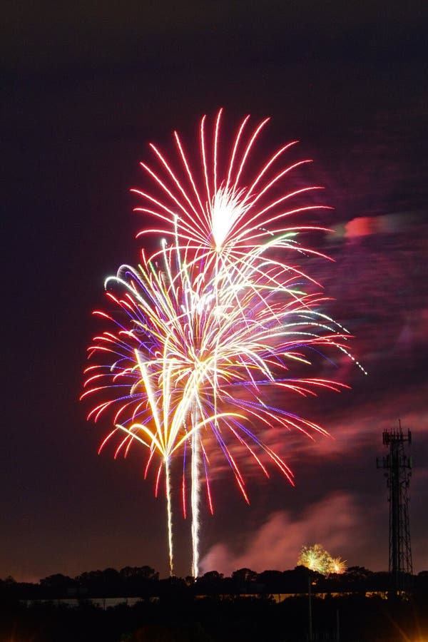 Fireworks of the Independent Day Stock Photo - Image of bright ...