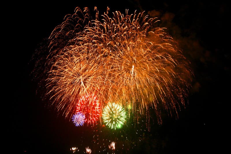 Fireworks in Japan 2 stock photo. Image of powder, effects - 3903440