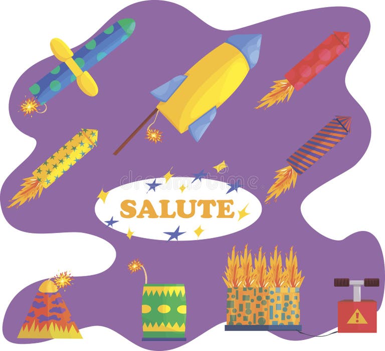 Fireworks Launch. Pyrotechnics: Firecrackers, Rockets, Detonator ...