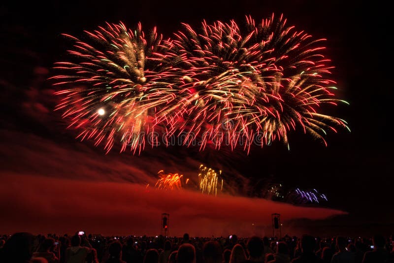 Fireworks Light Up the Skies Over St. Petersburg, Russia Editorial ...
