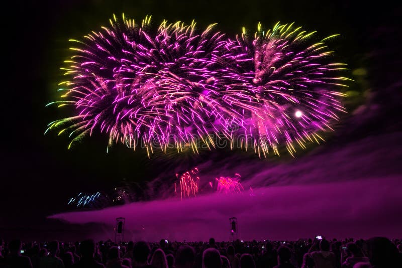 Fireworks Light Up the Skies Over St. Petersburg, Russia Editorial ...