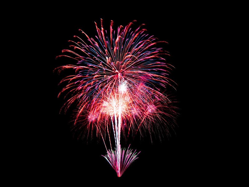 Fireworks Light Up in the Sky, Dazzling Scene. Stock Image - Image of ...